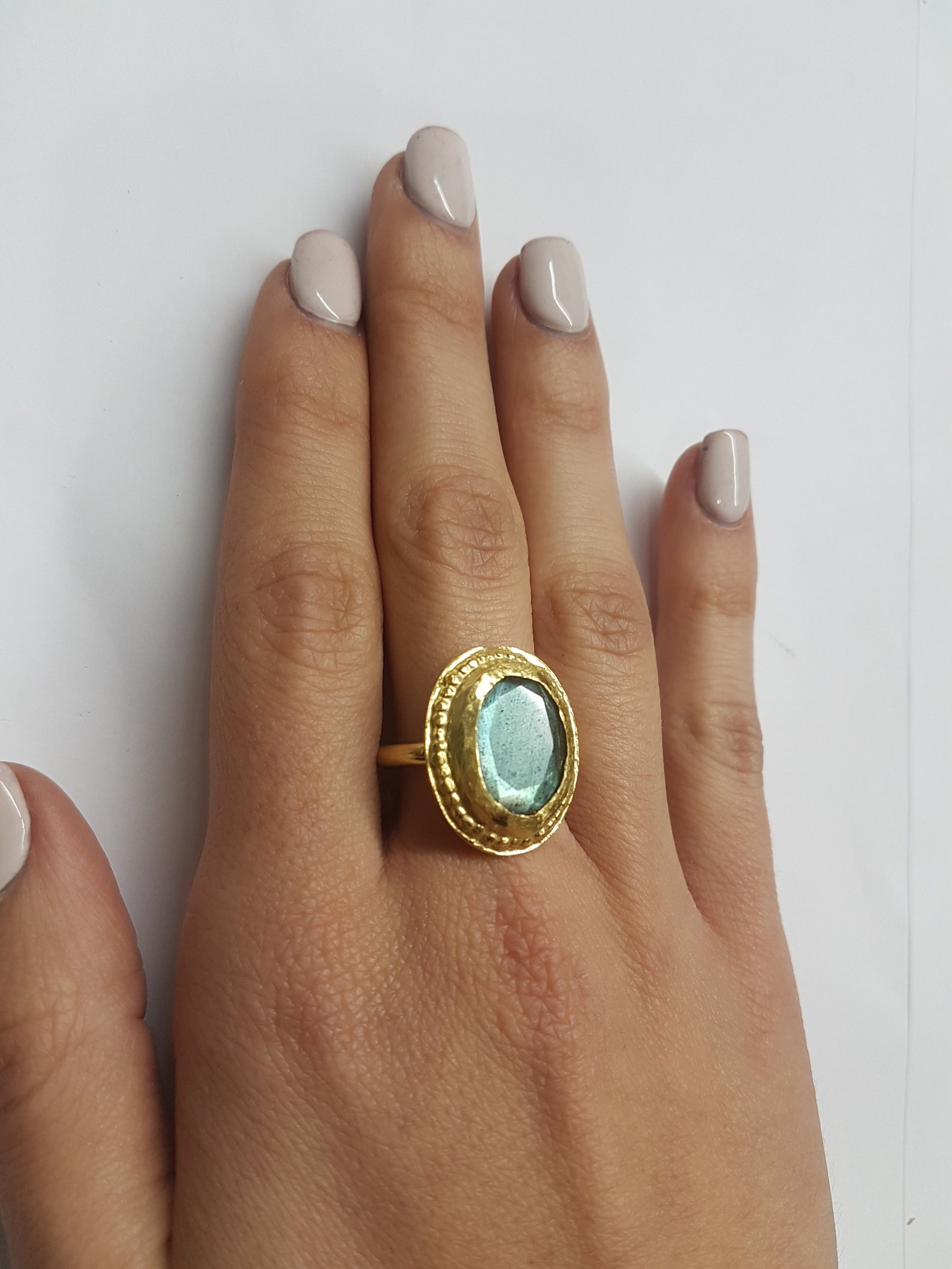 Labradorite Ring, Large Labradorite Ring, Labradorite Gold Ring, Big ...