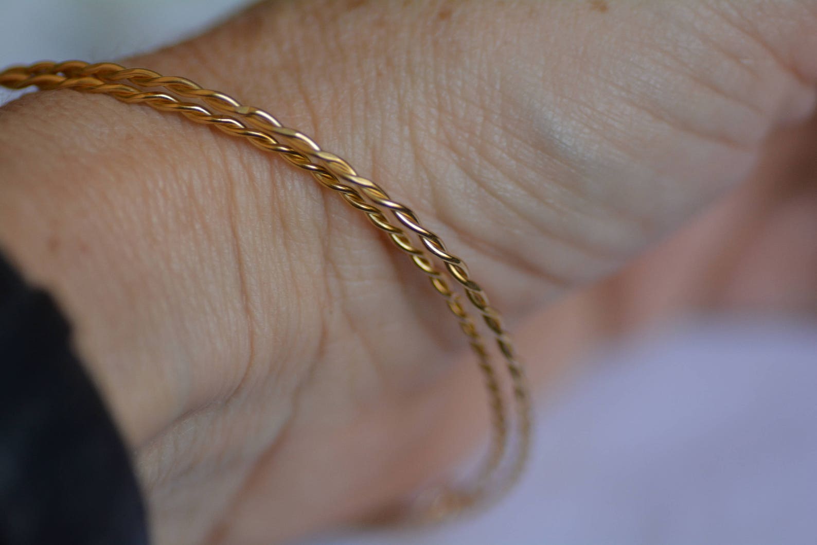 Gold Stacking Bracelets Twisted Bracelet Braided Bracelet | Etsy