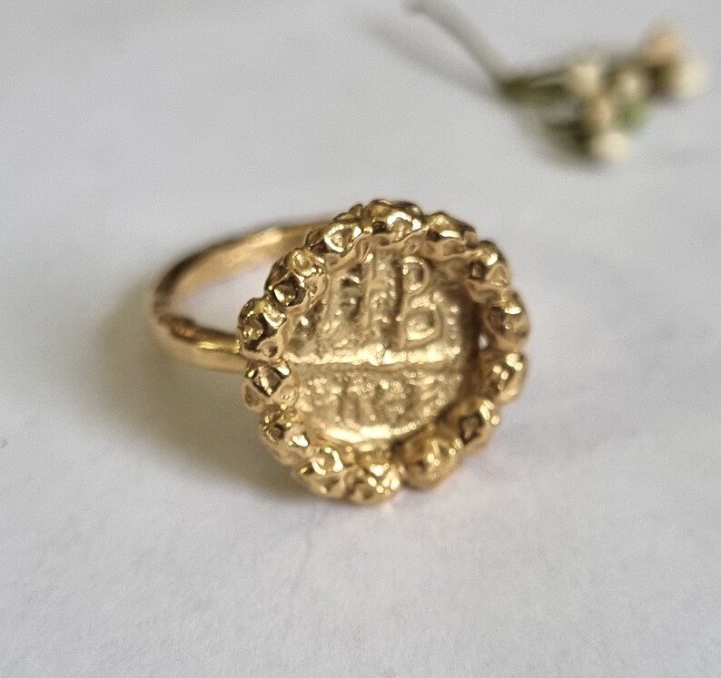 Gold Coin Ring, Antique Coin Ring, Old Coin Ring, Antique Ring, Roman ...