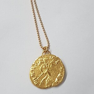 Gold coin necklace 14k gold necklace medallion necklace | Etsy