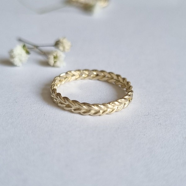 Braided Gold Ring - Etsy