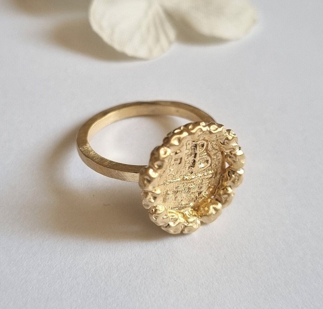 Gold Coin Ring, Antique Coin Ring, Old Coin Ring, Antique Ring, Roman ...