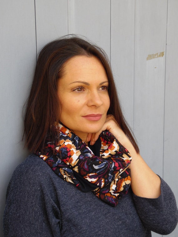 SNOOD Women's Double Neck Scarf With Graphic Print and - Etsy