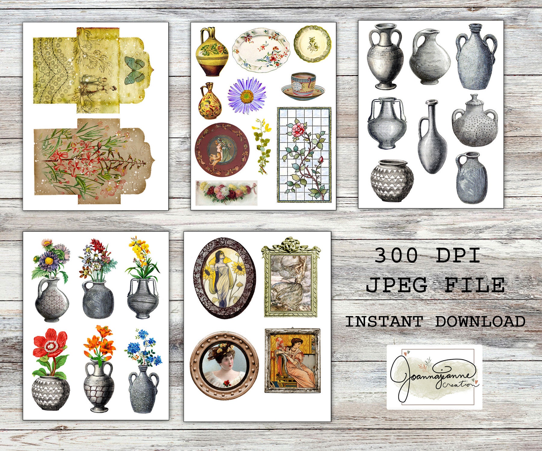 Printable Ephemera, Digital Download, Vintage, Victorian Ladies ...