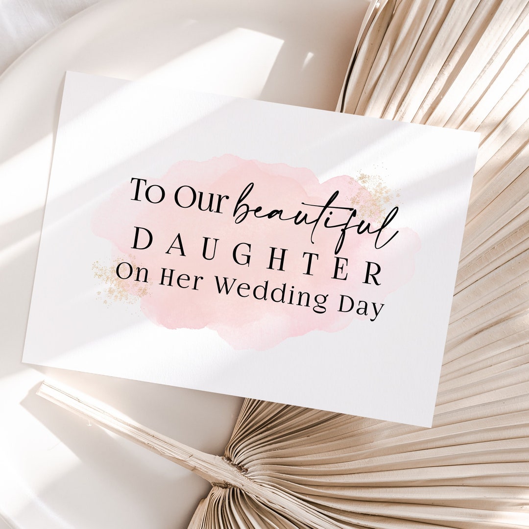 Wedding Day Card to Our Daughter | Daughter Wedding Card | Card From ...