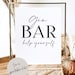Gin Bar Sign Gin Sign Wedding Bar Sign Wedding Drinks - Etsy