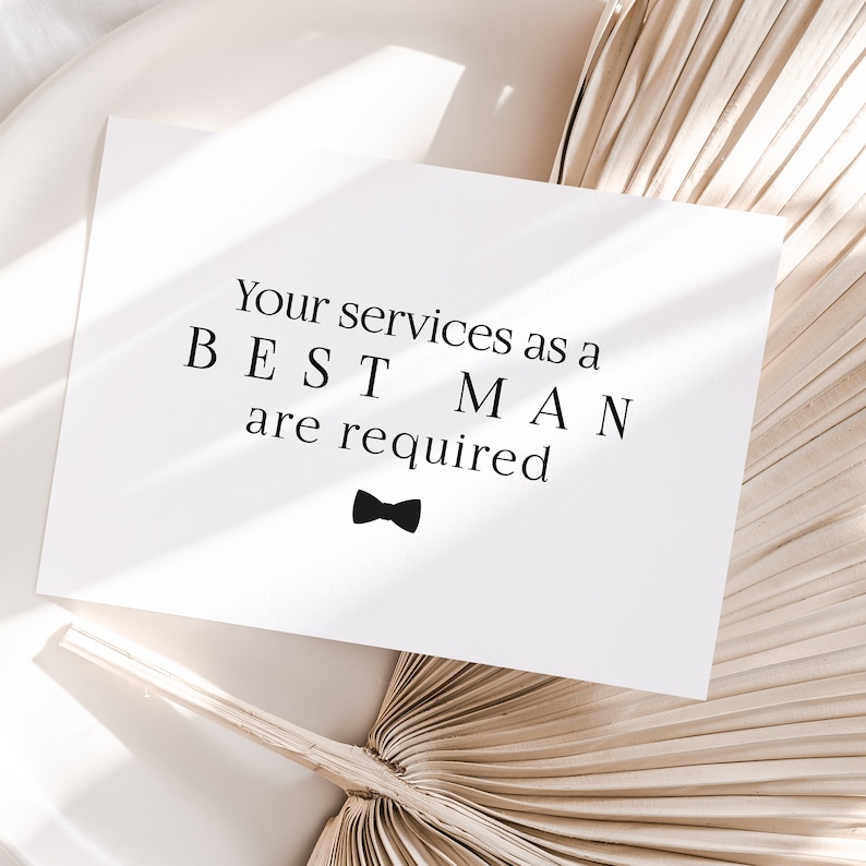 Will You Be My Best Man Proposal Card Groomsman Proposal - Etsy UK