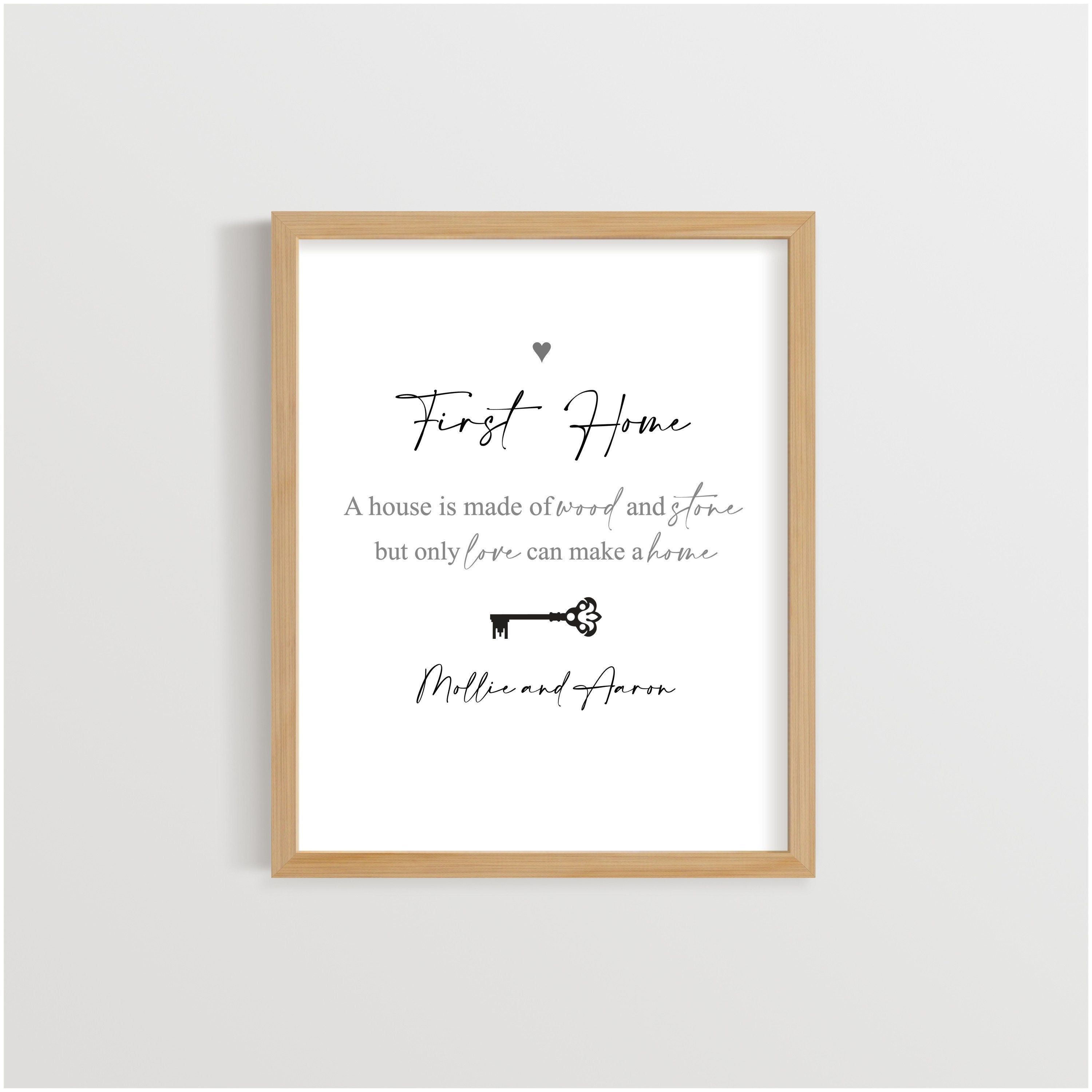 First Home Gift House Warming Gift First Home Quote Our - Etsy UK