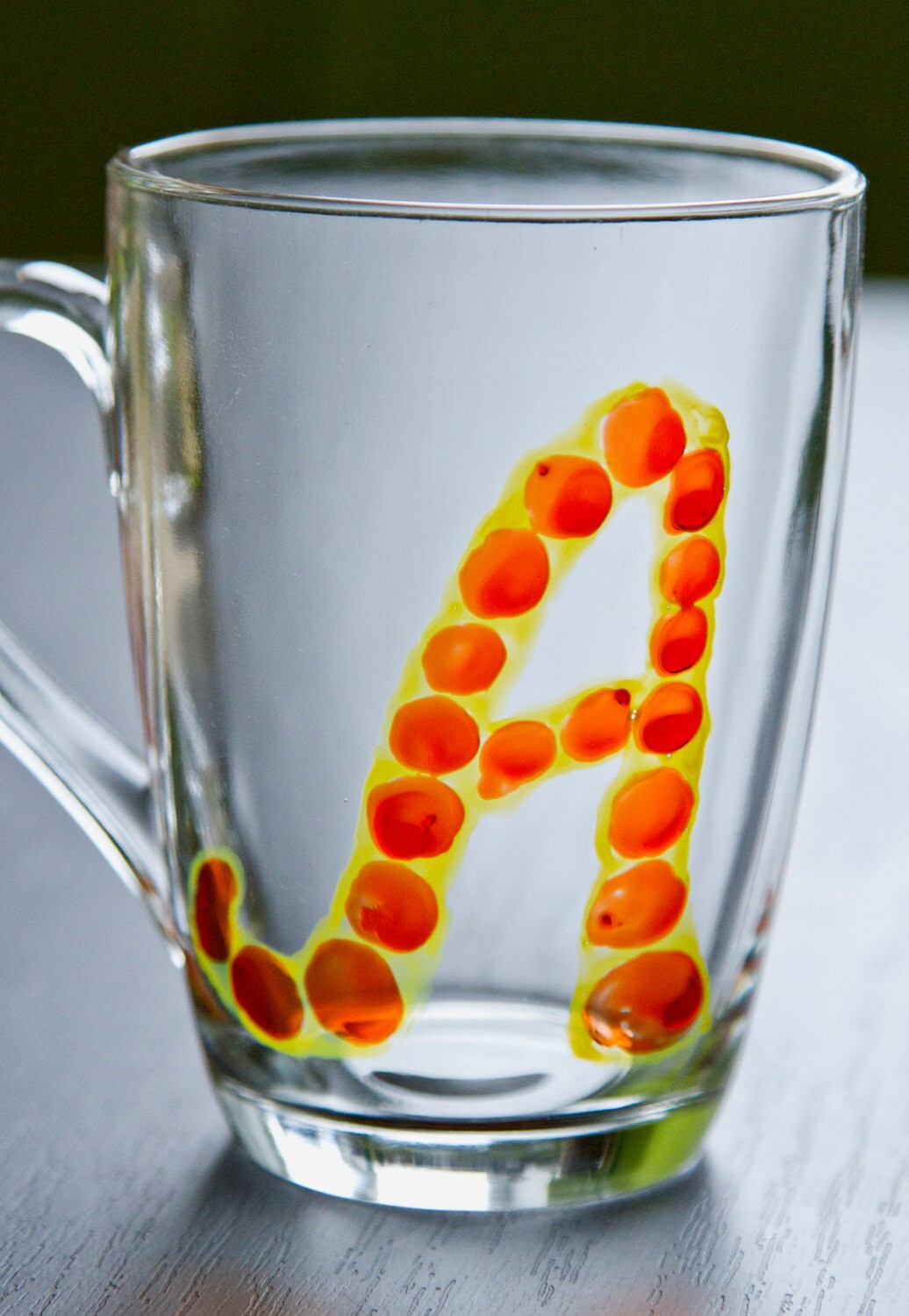 Monogram Personalized Tea Mug Custom Letter Initial Glass Name Coffee ...