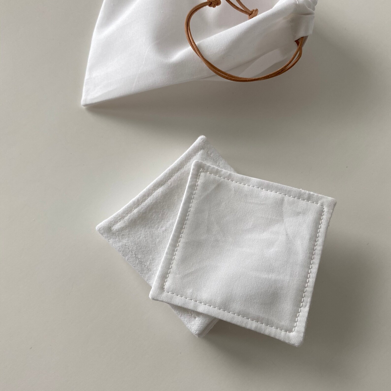 Eco-friendly Cotton Squares Set of 10 Pads With Storage Bag - Etsy