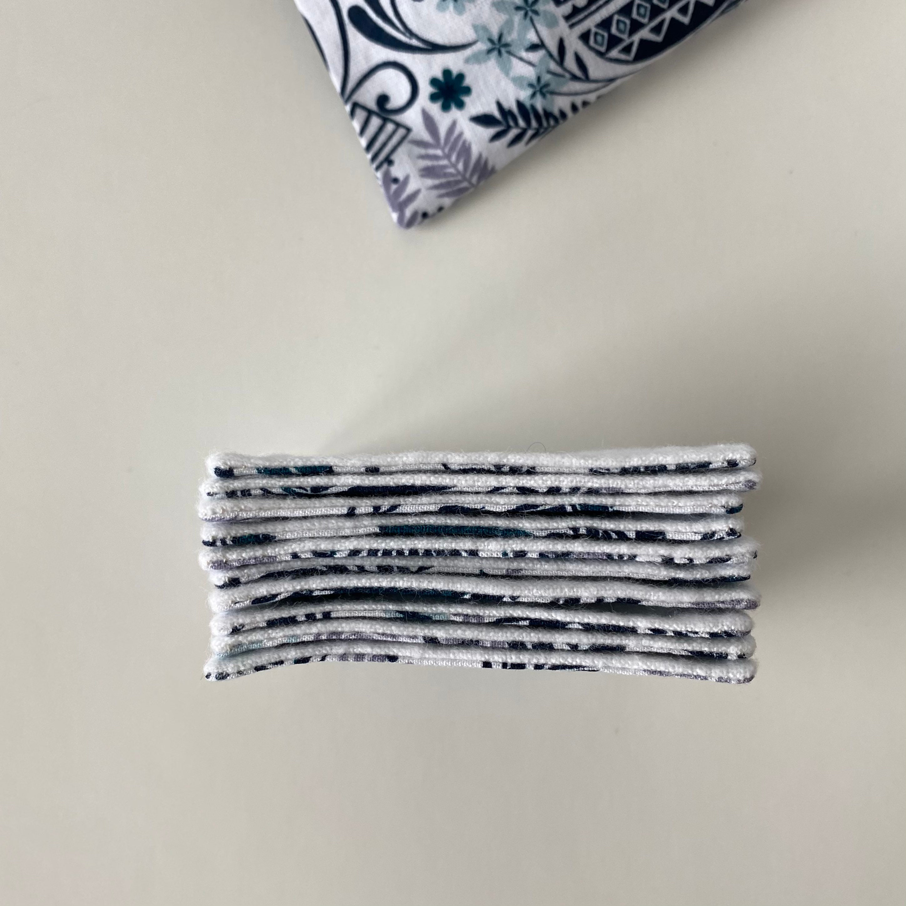 Eco-Friendly Cotton Squares Set of 10 Pads with Storage Bag | Etsy