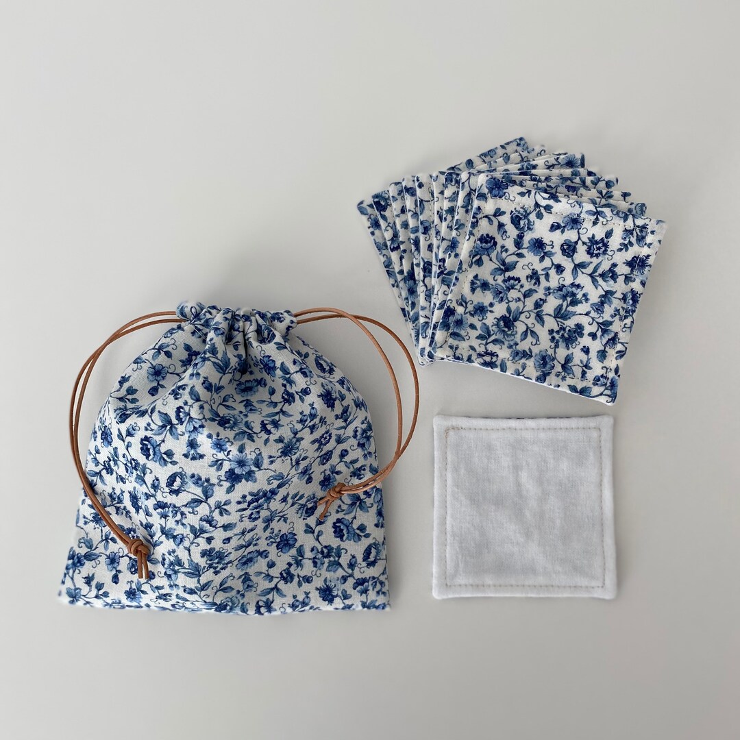 Eco-friendly Cotton Squares - Set of 10 or 20 Pads With Storage Bag ...