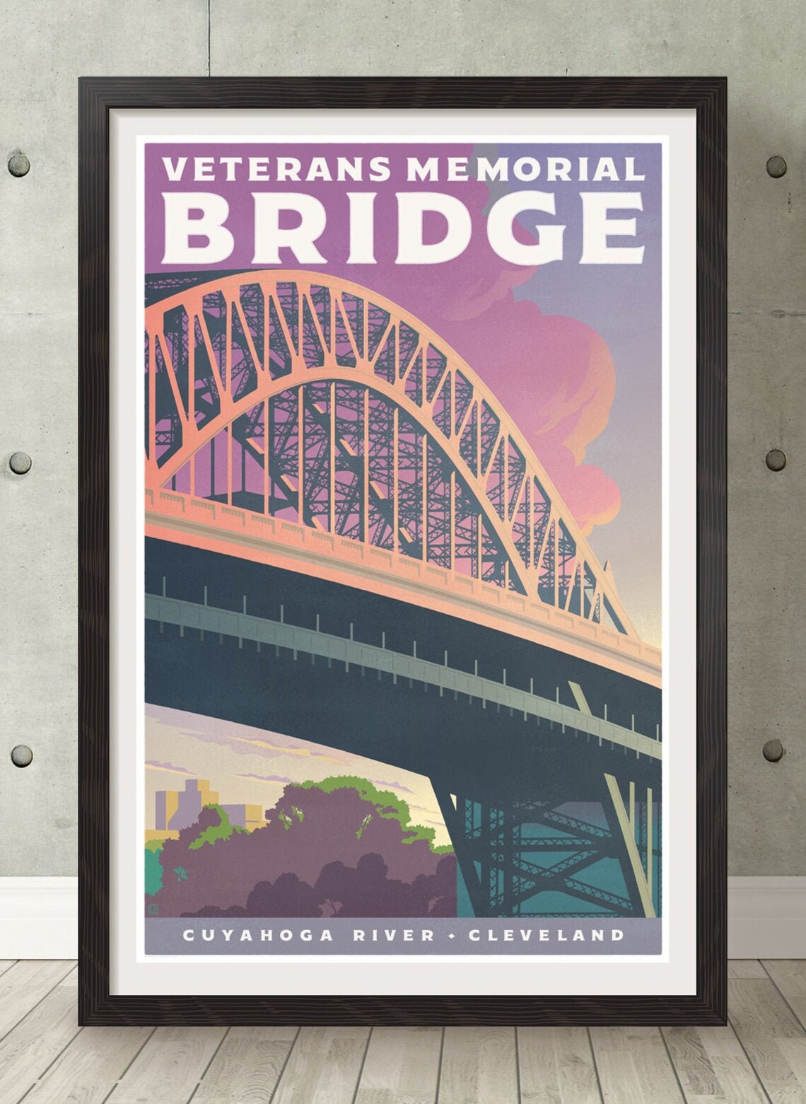 Cleveland Ohio Veterans Memorial Bridge Giclee Print Unframed - Etsy