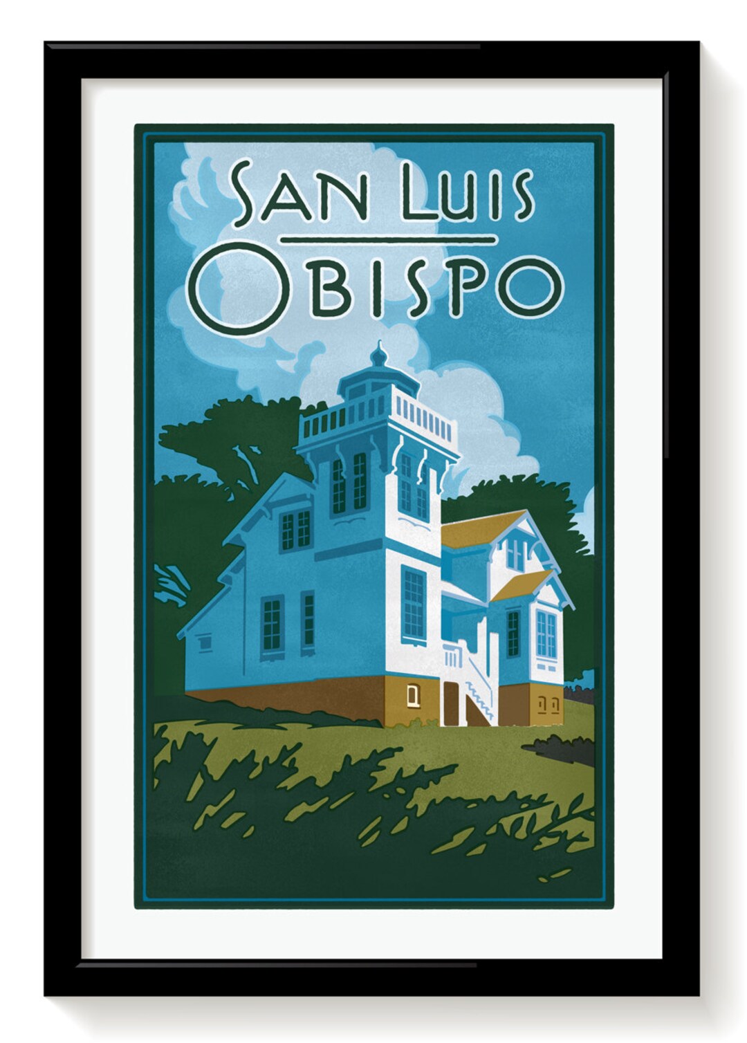 San Luis Obispo California Poster Print Unframed - Etsy