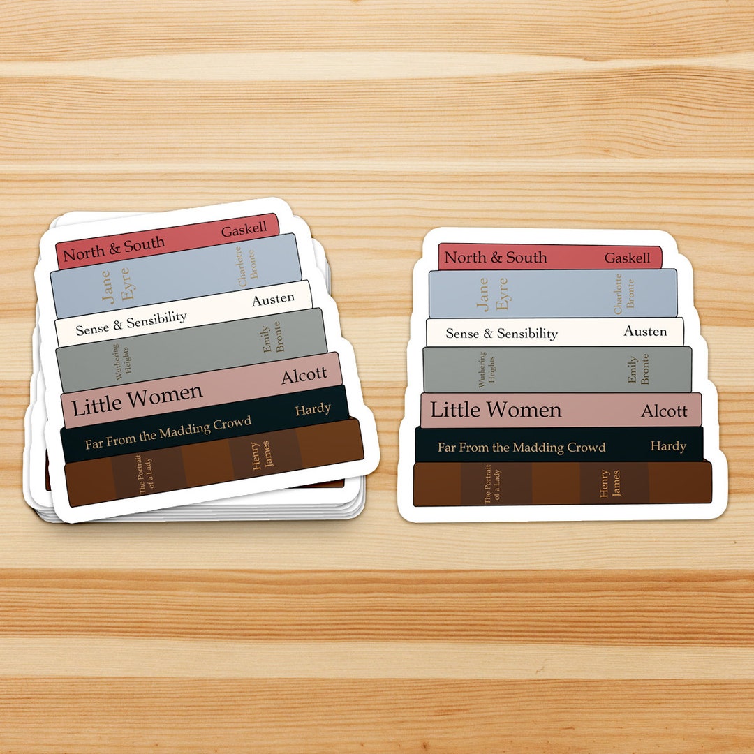 Stack of Books Sticker Classic Books Sticker - Etsy