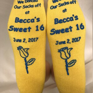 Sweet 16 Grippy Socks *FREE DESIGNS* Sweet 16 Socks Favors, Sweet 16 ...