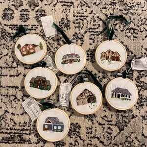 Custom Hand Embroidered House Ornament - Etsy