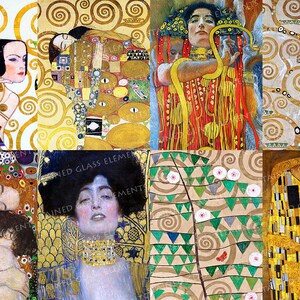 Klimt Ceramic Decal Symbolism Art Nouveau Fusible Waterslide Transfer ...