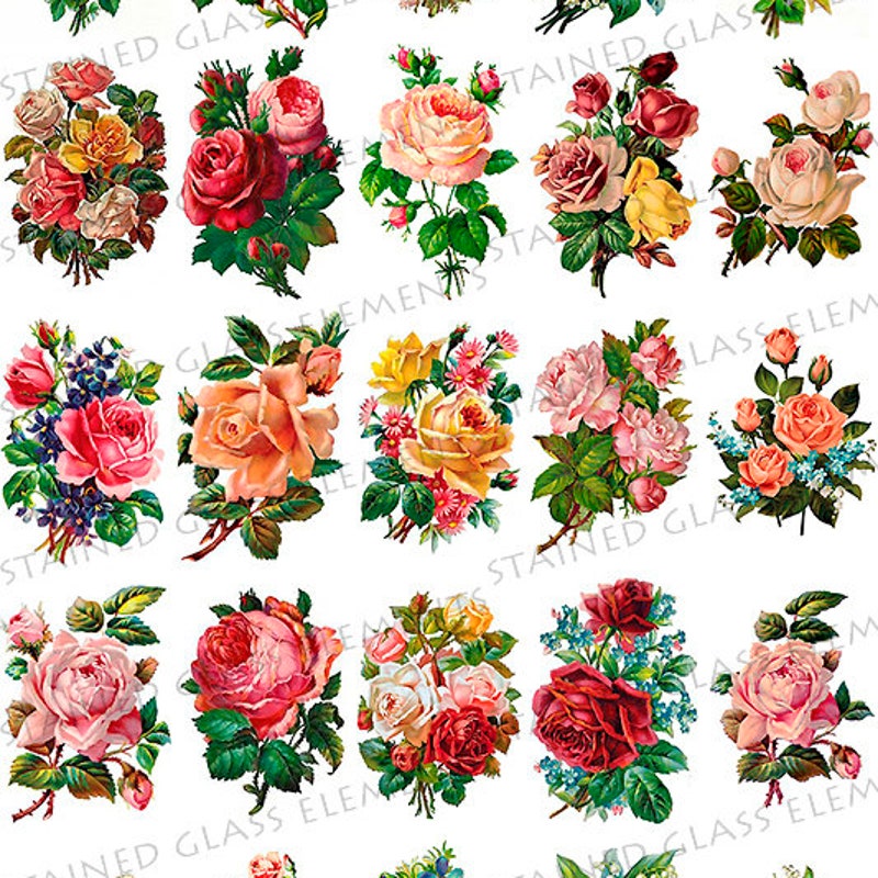 Rose Transfers - Etsy