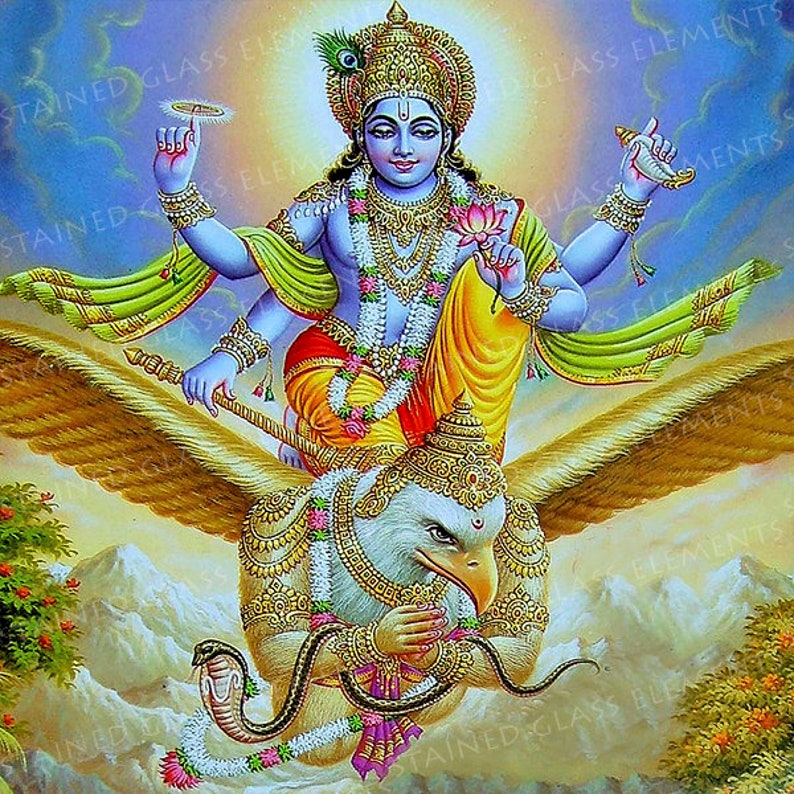 Vishnu ceramic decal India ceramic decals Garuda decal | Etsy