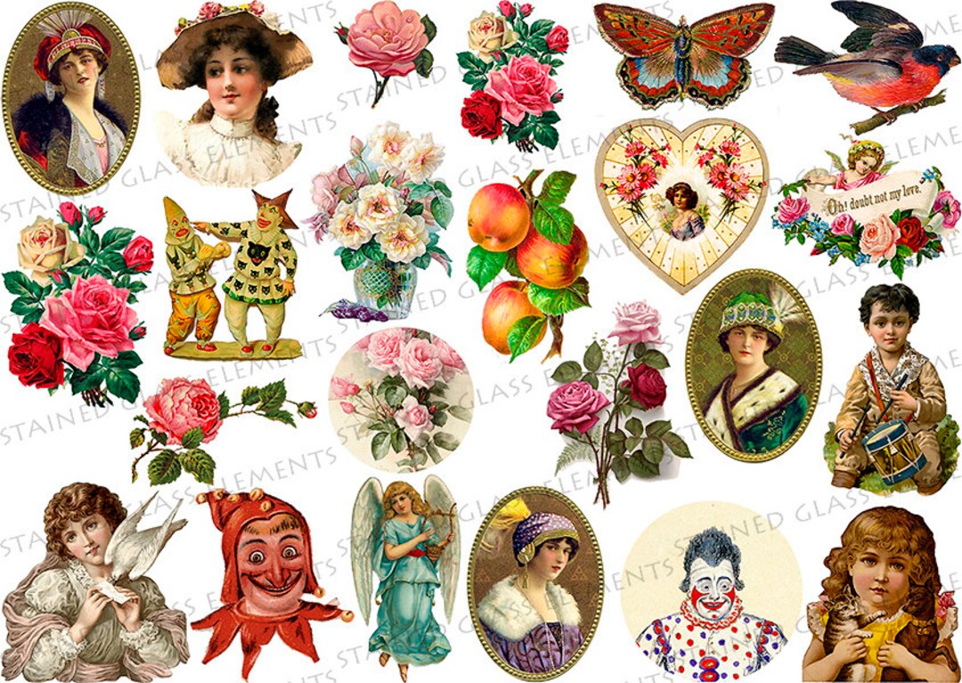 Ceramic Decals, Victorian, Fusible Transfers, Victorian Decals, Ceramic ...