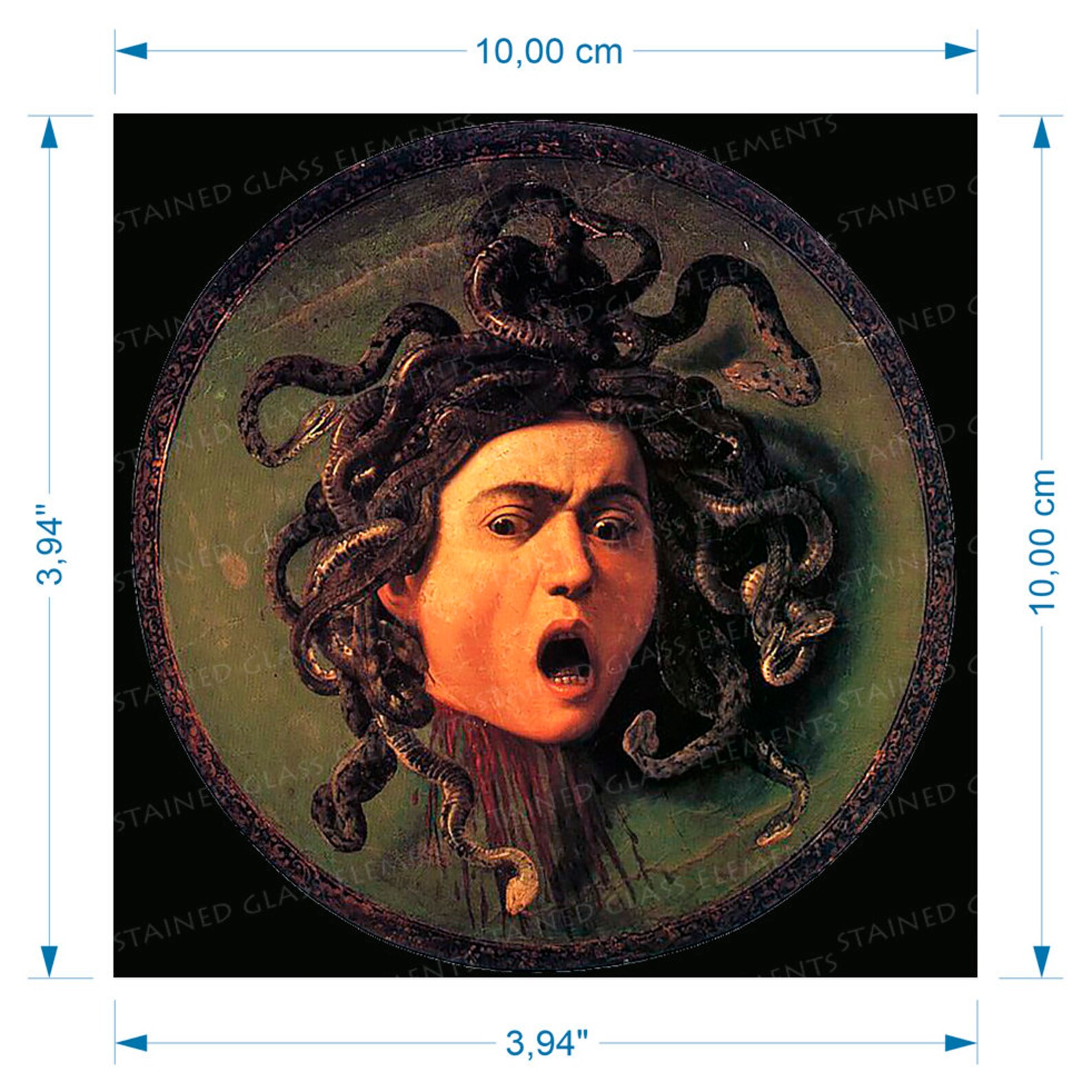 Medusa Ceramic Decal Mythology Symbolism Caravaggio Fusible - Etsy