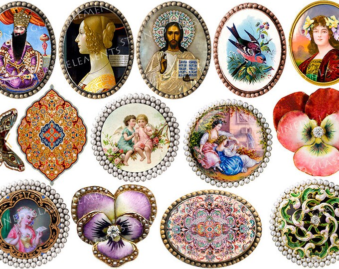 Victorian Ceramic Flower Decals, Pendants Ceramic Decals, Flower ...