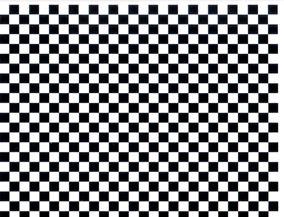 Black Ceramic Decal Checkerboard Motif Available Two Sizes - Etsy