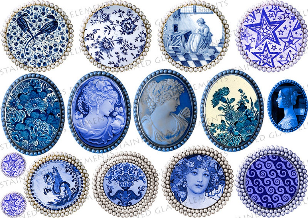 Delt Blue Ceramic Decals, Blue Ceramic Decals, Decals Sheet, Delft Blue ...