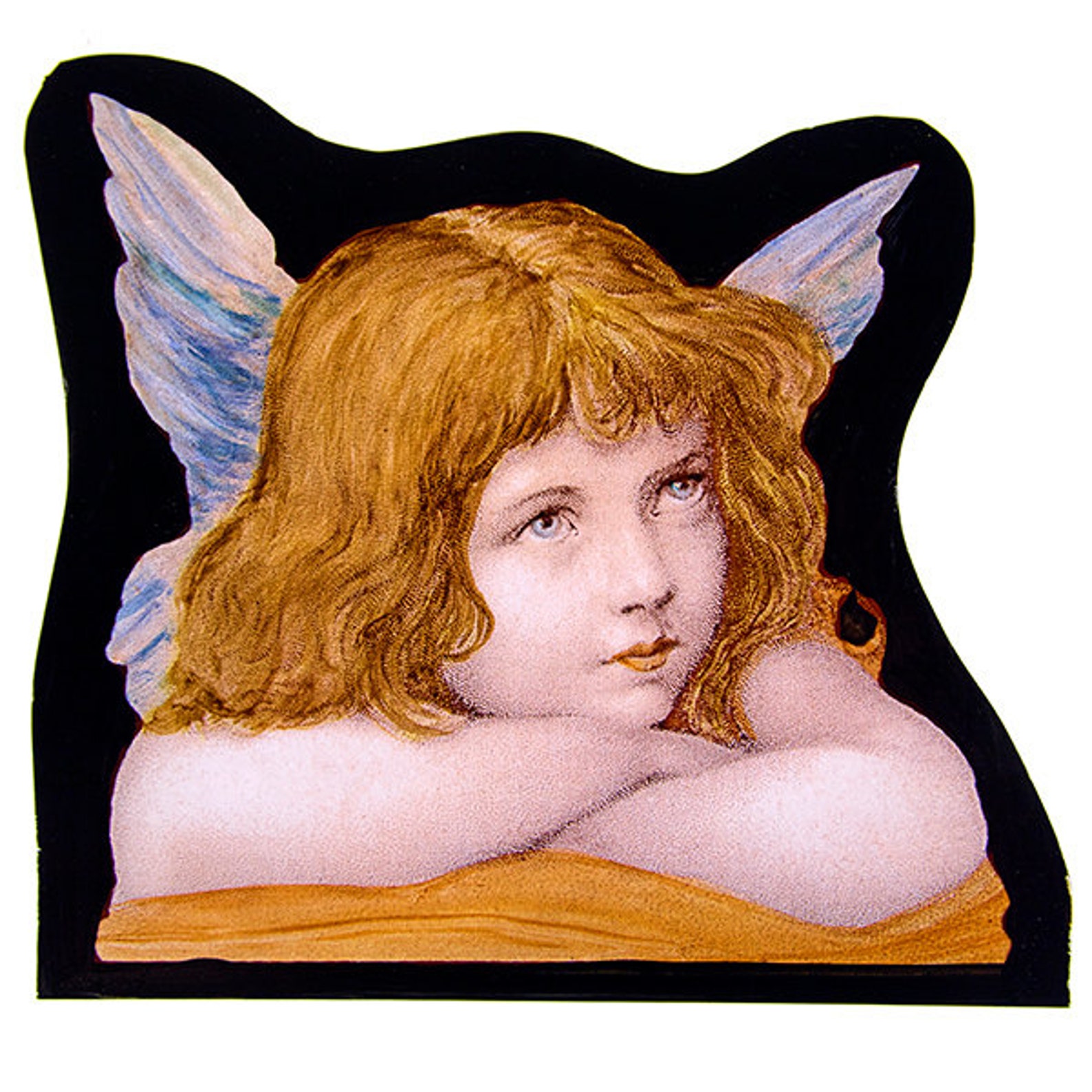 Angel Stained Glass, Cherub, Kilnfired Glass, Angel Glass Painting ...