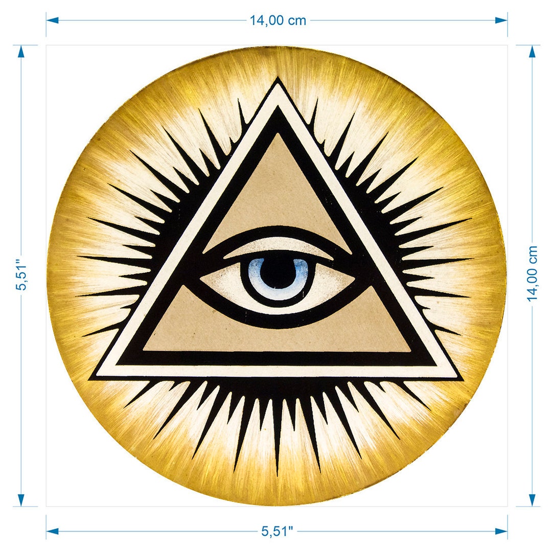 Eye of Providence Kilnfired Stained Glass a Masonic Suncatcher ...