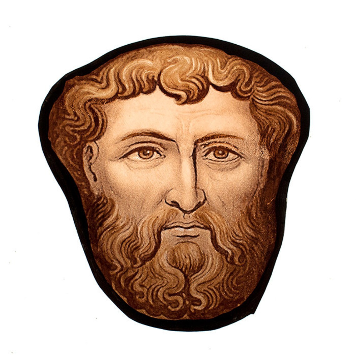 Saint Face Glass Fragment Saint Stained Glass Fragment - Etsy