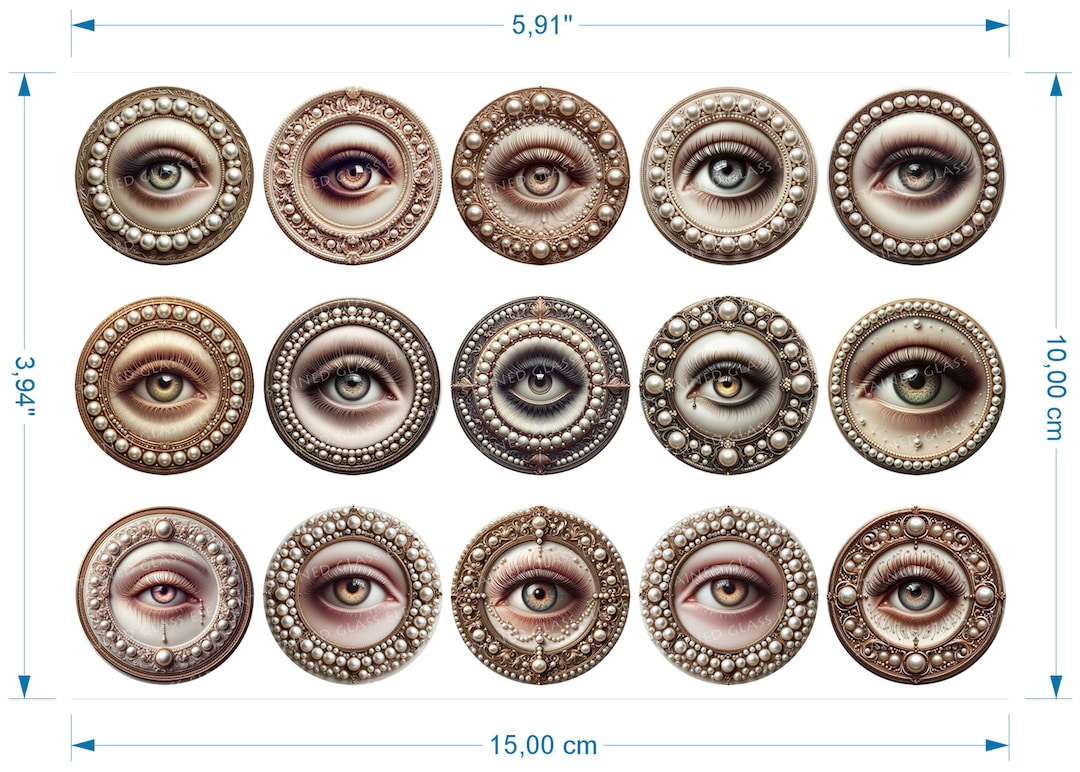 Eyes Ceramic Decals Waterslide Transfer for Decoration of Ceramics ...