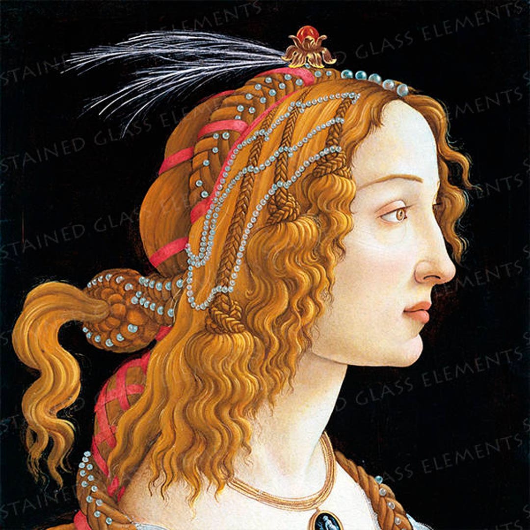 Botticelli Ceramic Decal, Renaissance Decals, Portrait of a Young Woman ...