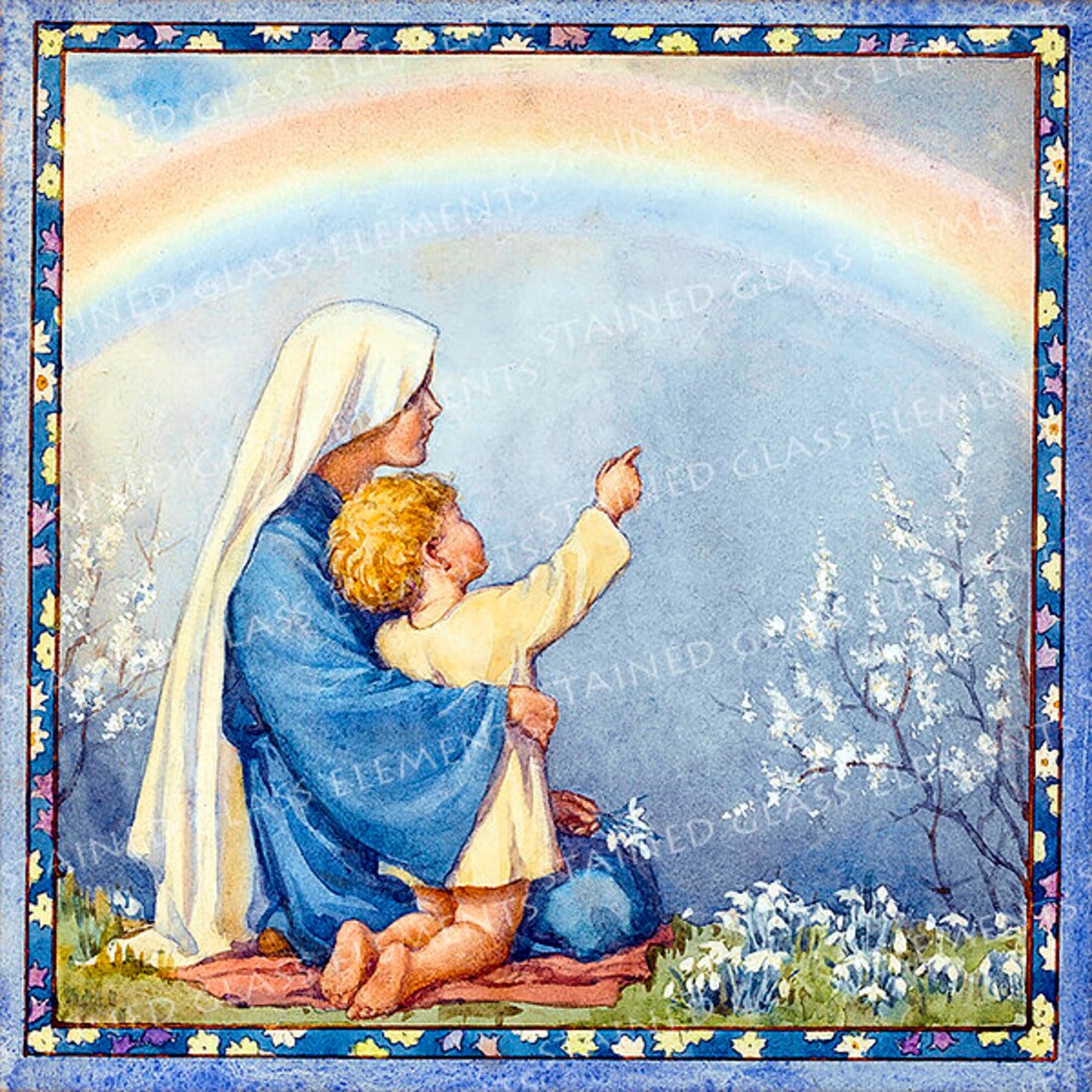 Mary and Child Ceramic Decal Waterslide Transfer for Ceramics Tiles ...