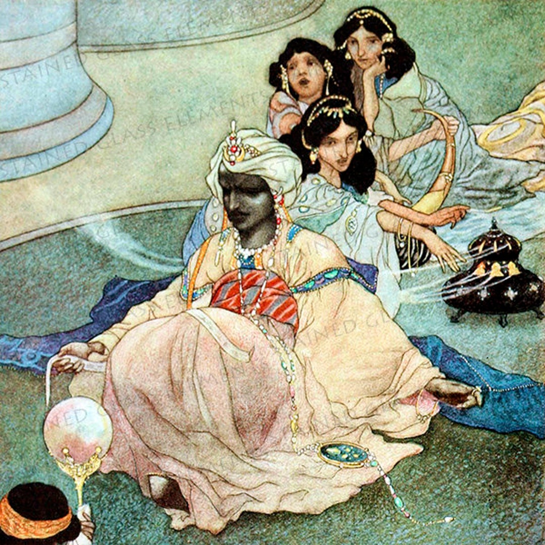 1001 Nights Ceramic Decal, Exotic Decal, Waterslide Transfers, Fantasy ...