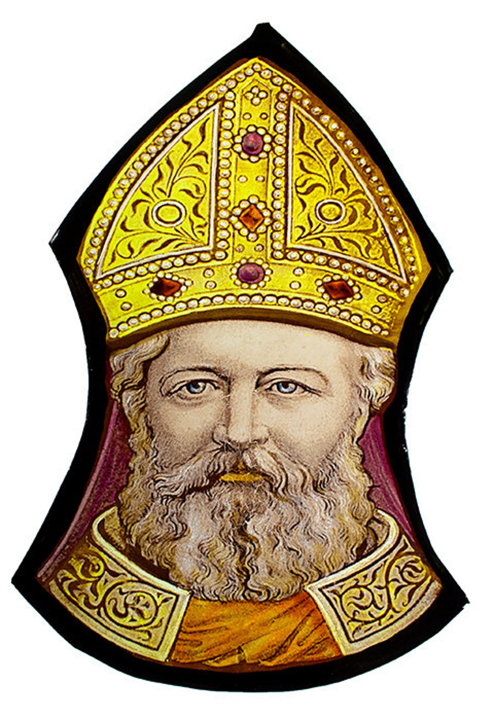 Sint Nicolaas gebrandschilderd glas Nicolaas van Myra - Etsy Nederland