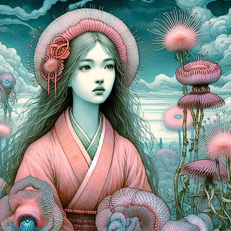 Exotic Ceramic Decal Sheet, Asian Girl Portrait, Fusible Transfers ...