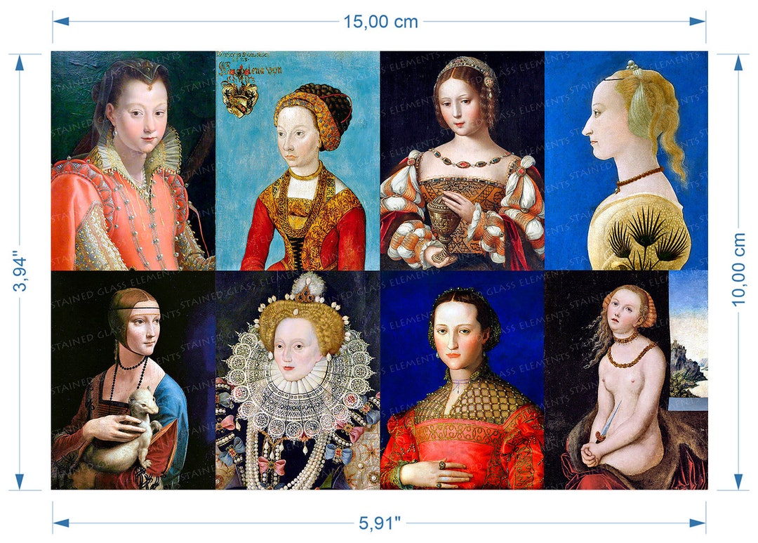 Renaissance Portraits Ceramic Decals Waterslide Transfer for Decoration ...