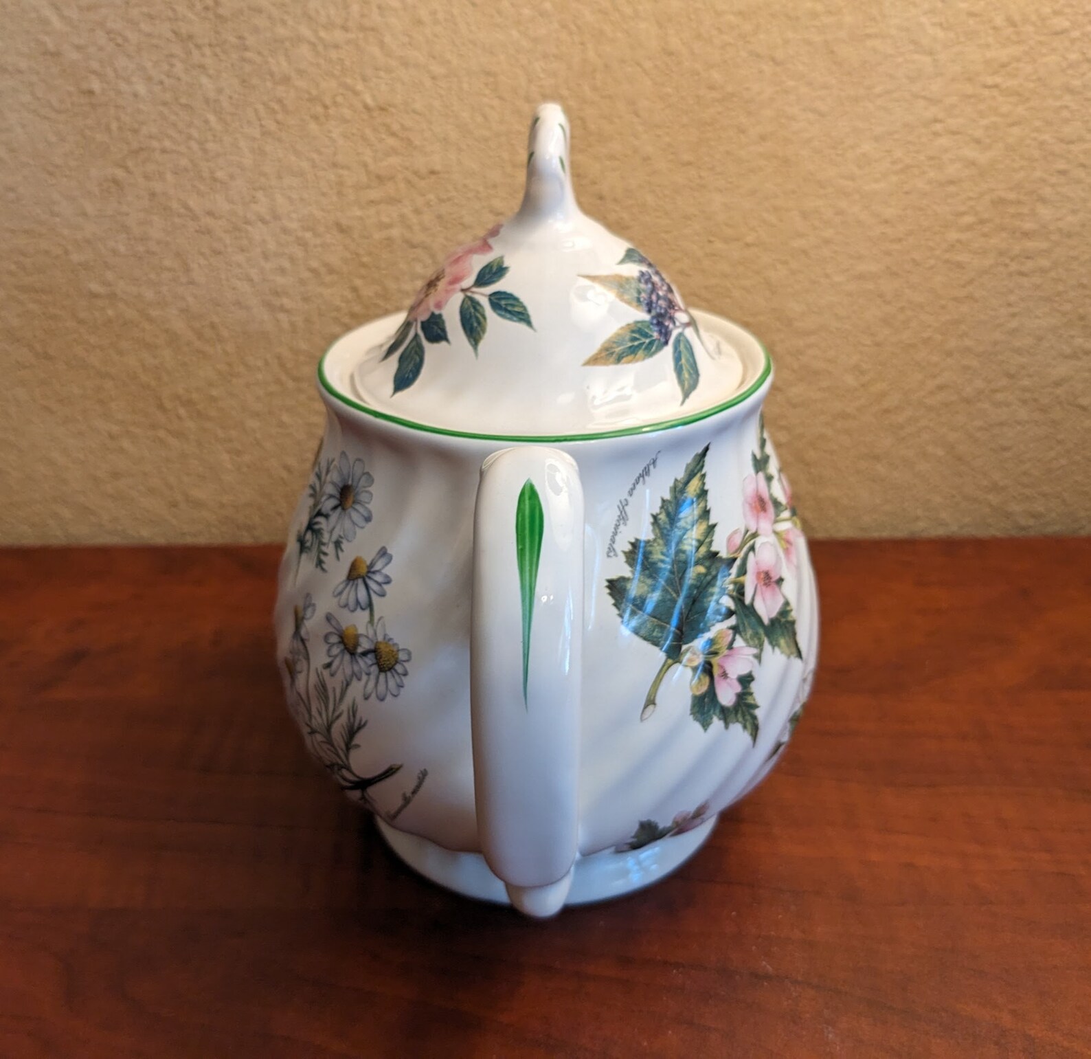 Vintage Caledonia Pottery Staffordshire, England, Botanical Flower, 4 ...