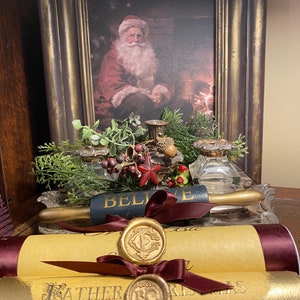 Antique Scroll From Father Christmas Scented Gold Embossed Parchment ...