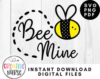 Valentine SVG Bee Mine Svg Cut File for Cricut - Etsy