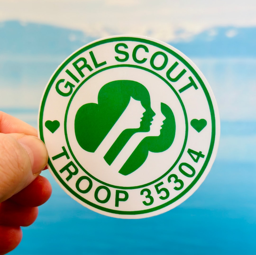 Personalized Girl Scout Troop Number Vinyl Sticker for Macbooks ...