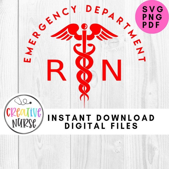 SVG ER Nurse / ER Emergency Room Nurse Caduceus / Svg Pdf Png - Etsy