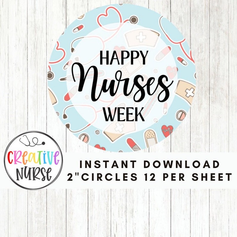 Happy Nurses Week Printable Cookie Tags / Nurse Appreciation Tags ...