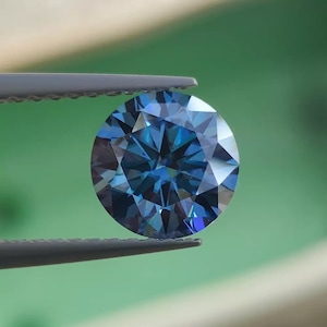 Blue Moissanite 3 Sizes Genuine Blue GRA Certified Moissanite - Etsy