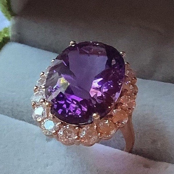 Purple Amethyst Ring - Etsy