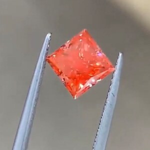Lab Diamond Red Vvs Princess Cut Laboratory Diamond CVD Red - Etsy