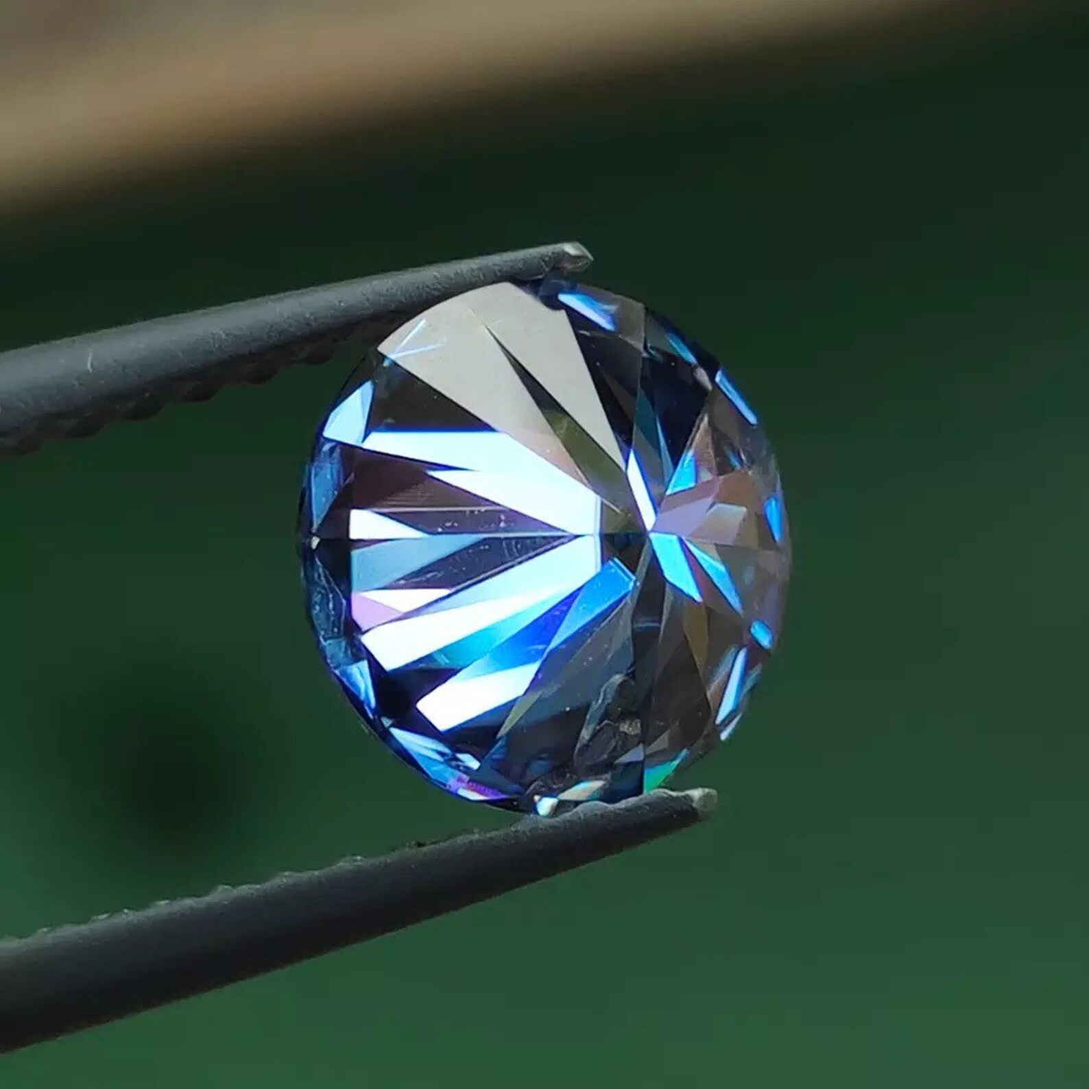 Blue Moissanite 3 Sizes Genuine Blue GRA Certified Moissanite - Etsy