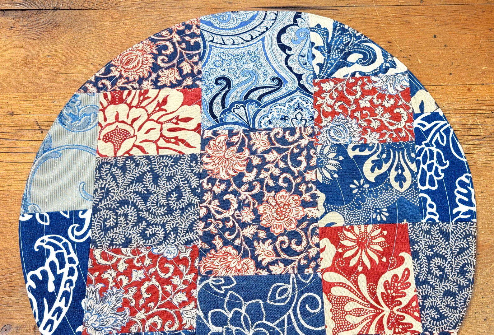 20 Round Quilted Table Topper/centerpiece Mat/runner Multicolor ...